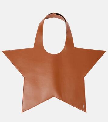 Star leather tote bag in brown - Coperni | Mytheresa