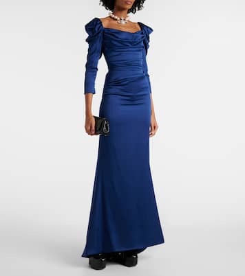 Bridal Astral satin corset gown in blue - Vivienne Westwood | Mytheresa