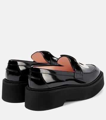 Plateau-Loafers Viv' Rangers aus Lackleder in Schwarz - Roger Vivier ...