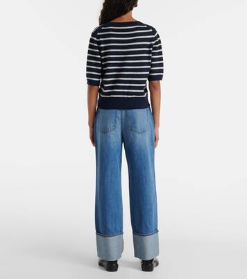 Shana striped cashmere sweater in blue - Veronica Beard | Mytheresa