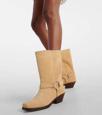 Antya suede biker boots in beige - Isabel Marant | Mytheresa