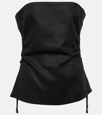 Josefina strapless linen top in black - SIR | Mytheresa