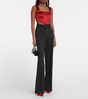 Pantalone high-rise pants in black - Dolce Gabbana | Mytheresa
