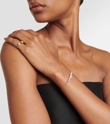 Posey Bangle 18 Kt Gold And Platinum Bangle With Diamonds in Gold - Jade Trau | Mytheresa