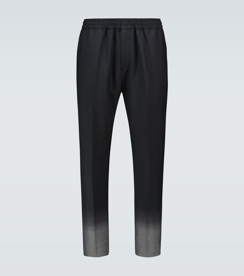 Gradient jacquard wool pants